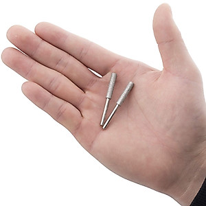 OIIKI 6 Pack Burr Grinding Stone File, Chainsaw Sharpener 3/16 Inch (Silver)