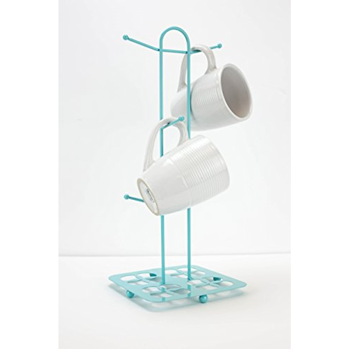 Home Basics Trinity Collection Pantryware Organization Set, Turquoise (Mug Tree)