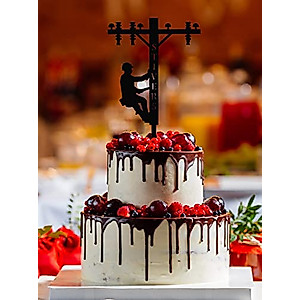 Lineman birthday Cake Topper- Personalized Lineman retirement cake topper, custom line worker cake topper, wire worker cake topper, JOURNEYMEN