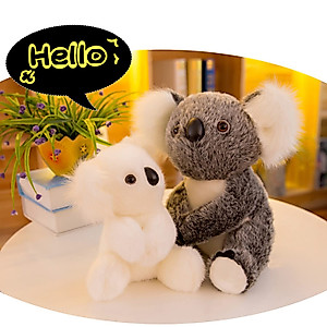 BSVOME Koala Bear Stuffed Plush Animal Simulation Koala Doll Toy Gift (Gray, 11inch)