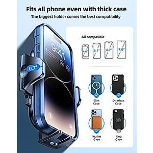 VICSEED Phone Mount for Car [Lifesaver to Keep Eyes on Road] Car Phone Mount in Front of Steering Wheel, Never Get Distracted Car Phone Holder Mount, Grip on Dashboard Car Mount for iPhone & Android