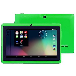 Tablet Laptop, 7" Android 4.4 Duad Core Tablet PC 1GB+8GB Dual Camera WiFi Bluetooth, Supports SIM Communication Function, for Family Children (Green)