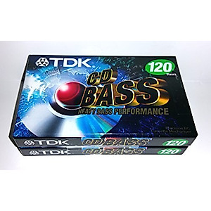 TDK CD Heavy Bass Performance 120 Minutes Audio Cassette Tapes - 2 Pack