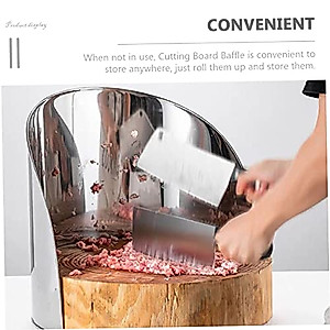 Zerodeko Chopping Board Guard Butter Board Cooking Sink Screen Round Cutting Board Metal Screen Dirt Spatter Guard Chopping Board Oil Baffle Kitchen Grease Shield Screen Barrier Safety Mask