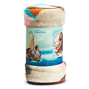 Disney's Moana, "Voyagers" Micro Raschel Throw Blanket, 46" x 60", Multi Color