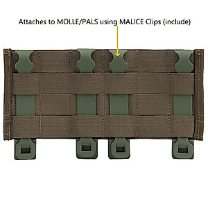 Triple Molle Mag Pouch 5.56 Tactical Open Top M4 M16 Magazine Holder Carrier with Quick Release Magazine Pouch Insert RG