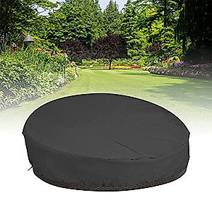 Patio Daybed Cover Round 420D Waterproof Heavy Duty Outdoor Canopy Daybed Sofa Cover All Weather Patio Garden Furniture Protector 87" Black