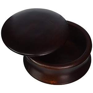 Kingsley Shave Soap Bowl with Lid Dark Wood