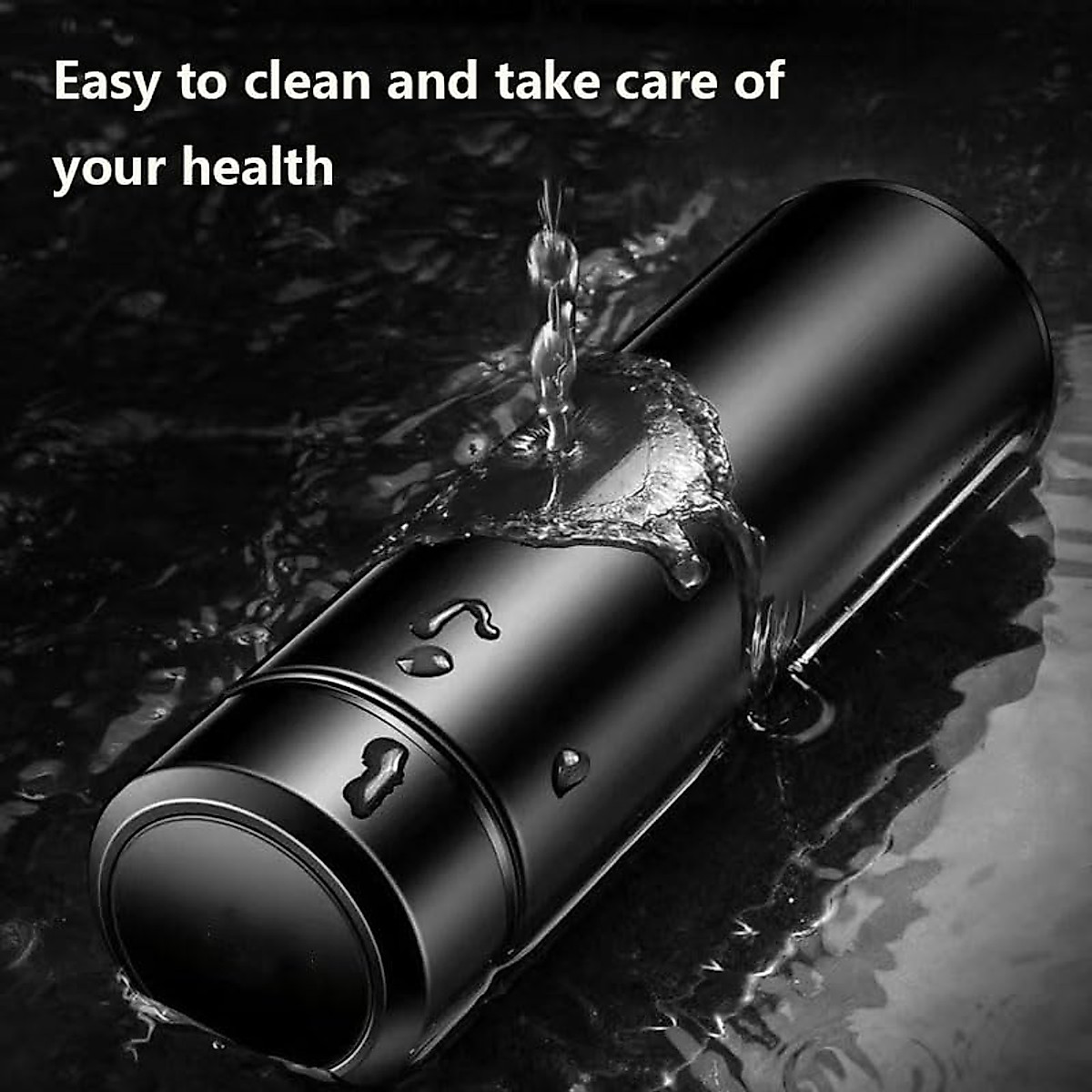 MADASD Insulated Coffee Cup for Tesla Model Y,Insulated Coffee Tumbler Stainless Steel to Go for Hot/Ice Coffee Tea with Seal Lid nsulated Beverage Containers,Black