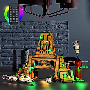 Hilighting Upgraded Led Light Kit for Lego A New Hope Yavin 4 Rebel Base Building Set, Remote Control Compatible with Lego 75365 Model for Adults, Fun Gift for Lovers (Model Not Included)