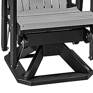 American Furniture Classics OS Home and Office Model 510LGB Fan Back Swivel Glider in Light Gray and Black