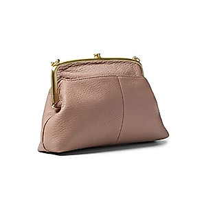 HOBO Lana Small Clutch For Women - Detachable Round Mirror With Push Clip Top Closure, Chic and Stylish Travel ClutchLotus One Size One Size