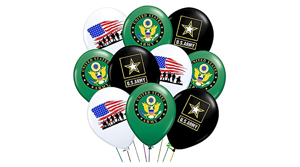 U.S. Army Balloons Pack of 30 U.S Army Party Balloons American Heroes ...