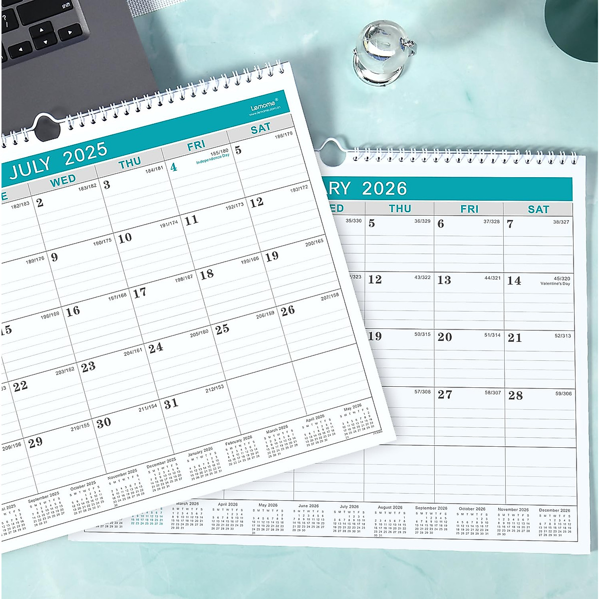 Calendar 2023 - 12 Monthly Wall Calendar 2023 from January 2023 to December 2023, 2023 Calendar with Julian Date, 14.75 x 11.5 Inches, Thick Paper for Organizing