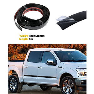 ESEWALAS 16Ft Self Adhesive PVC Car Decal Sticker,Automotive Edge Lip Protect Sticker,Car Exterior and Interior Molding Trim,Scratchproof Tape,Decorative Strip (1inch)