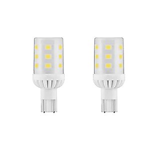 Makergroup T5 T10 Wedge Base LED Light Bulbs 12VAC/DC 3Watt Cool White 6000K for Outdoor Landscape Lighting Deck Stair Step Path Lights and RV Travel Tailer Lights 2-Pack