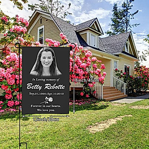 In Loving Memory of Gift for Your Love One, Personalized Garden Flags for Outside, Custom Outdoor Banners and Flags Memorial Flags for Cemetery Pool Room Yard Balcony