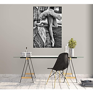 Black and White Ballet Dance Girl Wall Art Decor Canvas Painting Kitchen Prints Pictures for Home Living Dining Room