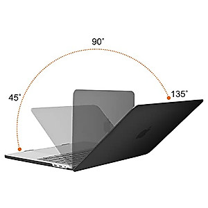 MOSISO Compatible with MacBook Pro 13 inch Case M2 2023, 2022, 2021-2016 A2338 M1 A2251 A2289 A2159 A1989 A1708 A1706 with/Without Touch Bar, Plastic Hard Shell&Screen Protector, Black