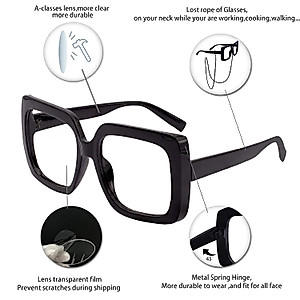 OCCI CHIARI 1.5 Reading Glasses Women Oversized Durable Reader 150(1.0 1.25 1.5 1.75 2.0 2.25 2.5 2.75 3.0 3.5 4.0) Large Frame