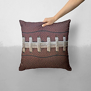 iiRov Football Laced - Custom Decorative Home Decor Indoor or Outdoor Throw Pillow Cover Plus Cushion Set for Sofa, Bed or Couch (Pillow CASE Cover Plus Cushion)
