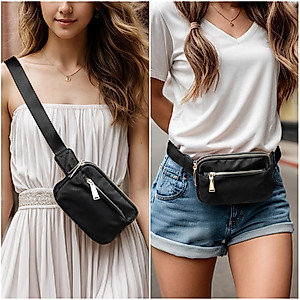 UTO Fanny Pack for Women Crossbody Trendy Fashion Belt Purse Chest Waist Hip Bumbag for Outdoor Shopping Travel Hiking