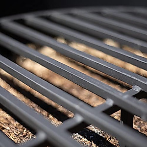 TITAN GREAT OUTDOORS Round 30.5in Fire Pit Grate, Heavy Duty 1/2in Steel Elevated Log Wood Pit Grate, Burning Fireplace and Firepits