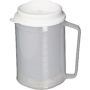 Sammons Preston Clear Insulated Mug, Air Insulation for Hot and Cold Liquids with Secure Lid and Handle, 12 Ounce