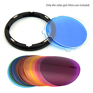 Godox V-11C Color Filters Kit Color Gels Filters 15 2 for Godox V1 Series Camera Round Head Flashes