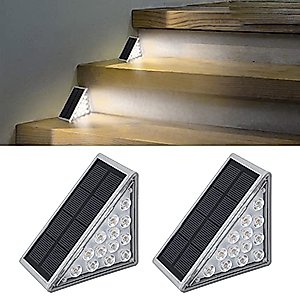 2/4/6/8 Pack LED Solar Stair Light, IP67 Waterproof Solar Landscape Step Light, White/Warm White/RGB Color for Yard Patio Tree Lawn Garden Decoration