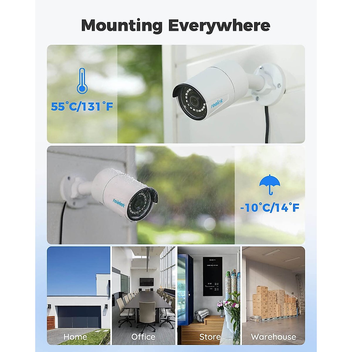 REOLINK 16CH 5MP Home Security Camera System, 8pcs Wired 5MP Outdoor PoE IP Cameras with Person Vehicle Detection, 4K 16CH NVR with 4TB HDD for 24-7 Recording, RLK16-410B8-5MP