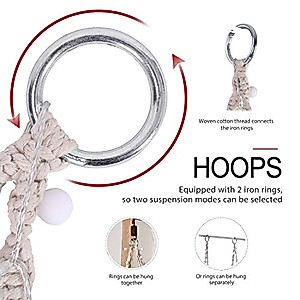 VIVOHOME Hanging Hammock Chair with 39 Feet Long LED Lights for Indoor Outdoor, 330 lbs Capacity, Note: Stand Not Included