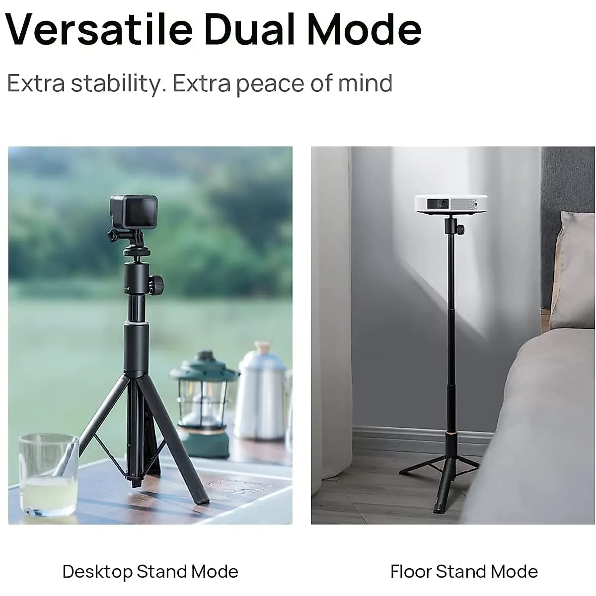 XGIMI Projector Stand, Portable Telescopic Floor Tripod Support Horizon /Horizon Pro/Elfin/Halo/MOGO PRO and Other Brand Projectors,360°Free Rotation