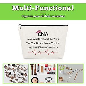 Gevody Certified Nursing Assistant Gifts for Women CNA Makeup Bag CNA Appreciation Gifts Inspirational Gift for Nurse Friends CNA Graduation Gifts Thank You Gifts for CNAS Assistant Cosmetic Pouch