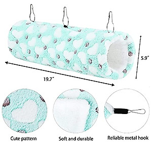 LAIRIES 2-Pack Guinea Pig Rat Hammock Guinea Pig Hamster Ferret Hanging Tunnel and Bed Hideout Set Guinea Pig Cage Bedding