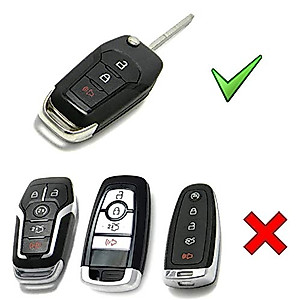 iJDMTOY Carbon Fiber Pattern Soft Silicone Key Fob Cover Compatible With 2016-2018 Ford Explorer, 2015-2019 Ford F-150, 2017-2019 Ford F-250 F-350 3-Button Flip Key (Black Twill Weave)