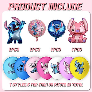 Stitch Balloons 39pcs Stitch Balloons for Birthday Party Decorations Stitch Birthday Party Supplies Stitch Balloons Arch Balloons Party Decor.
