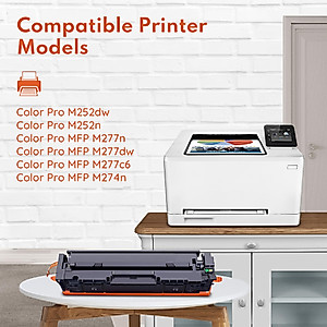 201X Toner Cartridge 4 Pack High-yield Black Cyan Yellow Magenta Replacement for 201X 201A Work with Color Pro M252n M252dw, Pro MFP M274n M277n M277dw M277c6 Series | CF400X CF401X CF402X CF403X