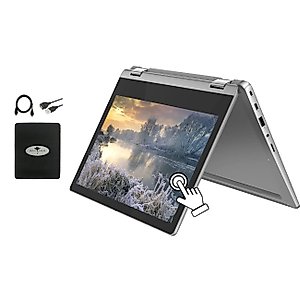 Lenovo 2021 Newest Flex 3 11.6" HD Touchscreen 2-in-1 Convertible Chromebook Laptop, 8-Core MediaTek MT8183 CPU, 4GB Memory, 32GB eMMC, WiFi 5, Chrome OS, Arctic Grey, w/GM Accessories
