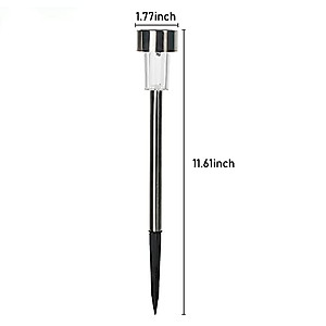 K JINGKELAI Solar Outdoor Lights Pathway, 16 Pack Stainless Steel Solar Lights Outdoor Waterproof LED Light Landscape, Solar Garden Lights for Yard Lawn Walkway Driveway (Cold White)