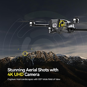 [78-Min Flight Time] Holy Stone HS720 4K Drone with 3 Batteries