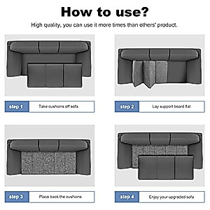 VERONLY Couch Cushion Support for Sagging Seat -[66"x17"x0.4" ] Sofa Saver Protector Insert Board Sagging Cushions, Sofa Replacement Parts Fit 3 Seat Couch with Non-Slip Surface & Extra Thick MDF