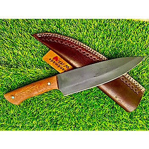 CHEFS Knife 8 inch - Japanese Kitchen Knife, High Carbon Steel Knife with Wood Handle & Superb Edge Retention - Durable Vegetable Knife, Cooking Knife, Razor Sharp Knife for Home & Restaurant
