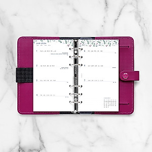Filofax Calendar Diary Refill, Personal/Compact Size, Week-to-View, Garden Minimal Diary Pack, Multilingual: Five Languages, 2024 (C68492-24)