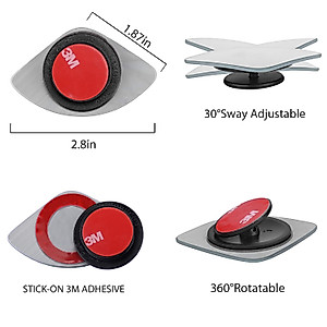 LivTee UTV Rear View Mirror, Fan HD Glass with wide angle Adjustable Stick Compatible with Polaris Motorbike Scooter Quad Cruiser Off Road