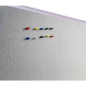 XBoard Large Grey Fabric Bulletin Board, 48 x 36 inch, Wall Mounted Fabric Message Notice Board Sliver Aluminum Framed for Home Office School