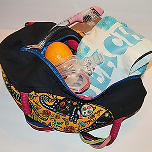 Cat-On-The-Bag Dia De Los Muertos Con Gatos Large Gothic Day of the Dead Cat Themed Over The Shoulder Canvas Purse for Women for Everyday Use, Shopping and More