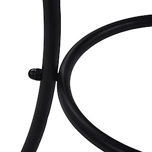 CHARMMA Mosaic Bistro Tables,Ceramic Table Top Metal Frame for Porch Beach Patio Garden Balcony Poolside,Plant Stand,Square with Black,23.6"