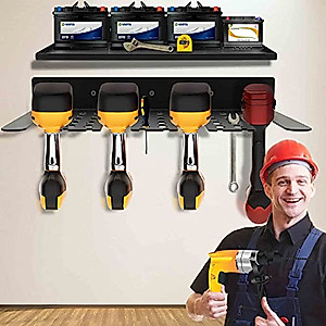 Power tool organizer,Double Drill Holder,Power Tool Organizer Wall Mount,Drill Holder Wall Mount,Power Tool Holder Suitable for Organizing and Storing,Power Tool Storage Rack,Cordless Tool Organizer