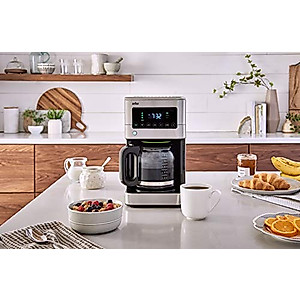 Braun Brew Sense 12 Cup Touch Screen Drip Coffee Maker Machine with Brew Strength Options, 2 Hour Shut Off and 24 Hour Timer, Stainless Steel